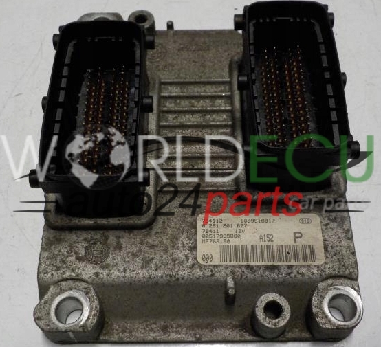 ECU Engine control unit FIAT BOSCH 0 261 201 677, 0261201677 ...