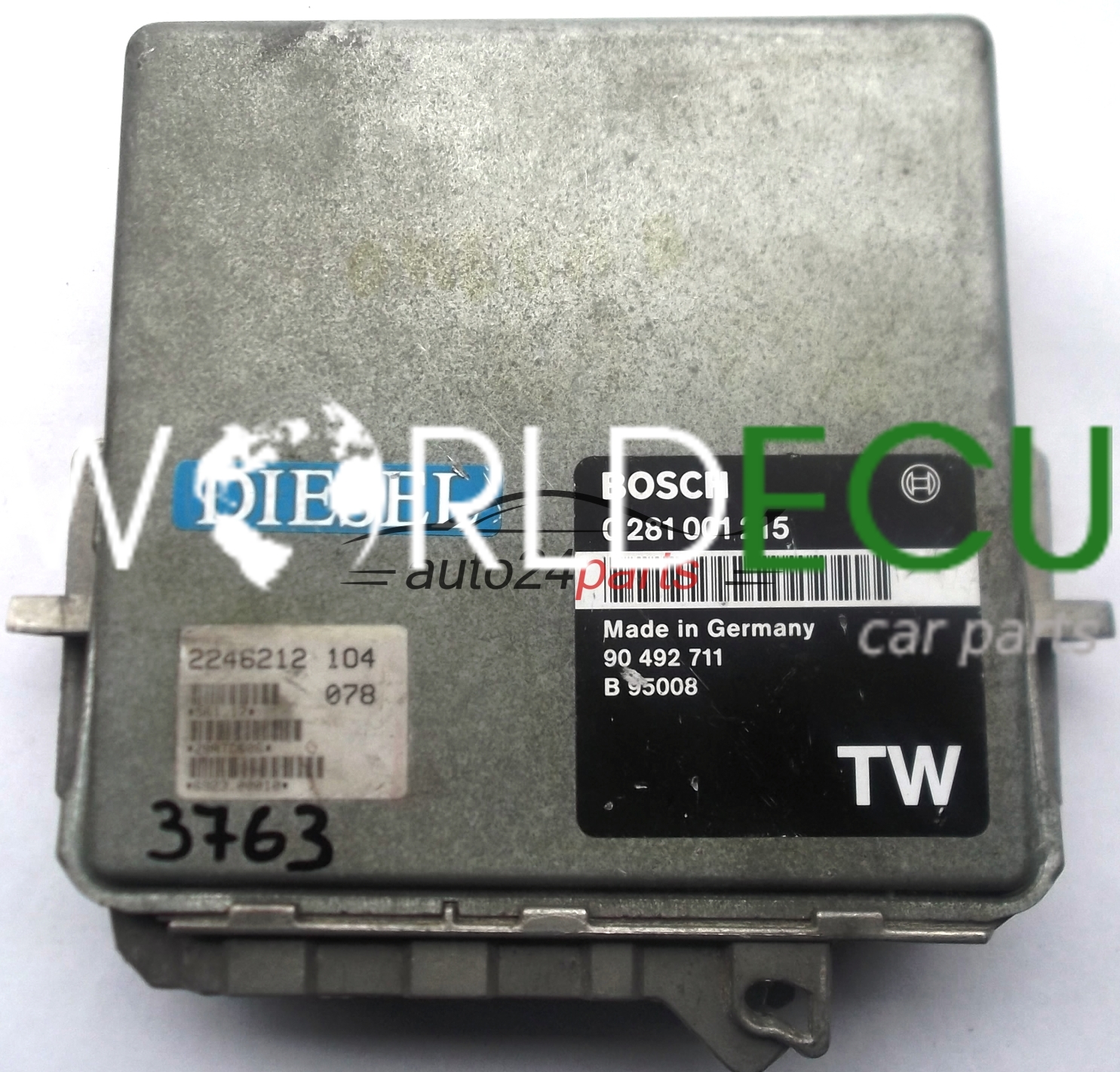ECU ENGINE CONTROLLER OPEL OMEGA 2.5 TD BOSCH 0281001215, 0 281 001 215 ...