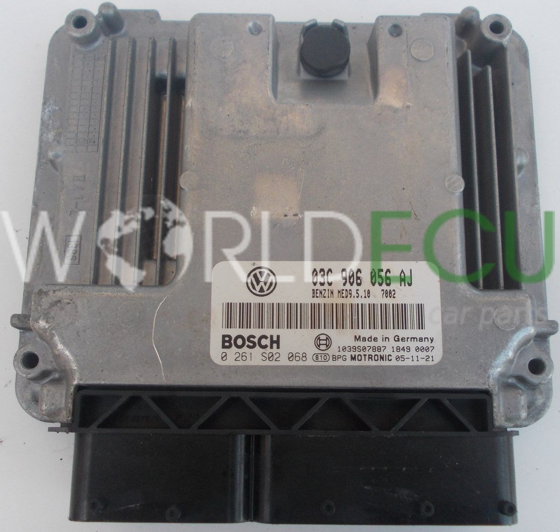 ECU Engine control unit VOLKSWAGEN GOLF 1.4 FSI BOSCH 0 261 S02 068 ...