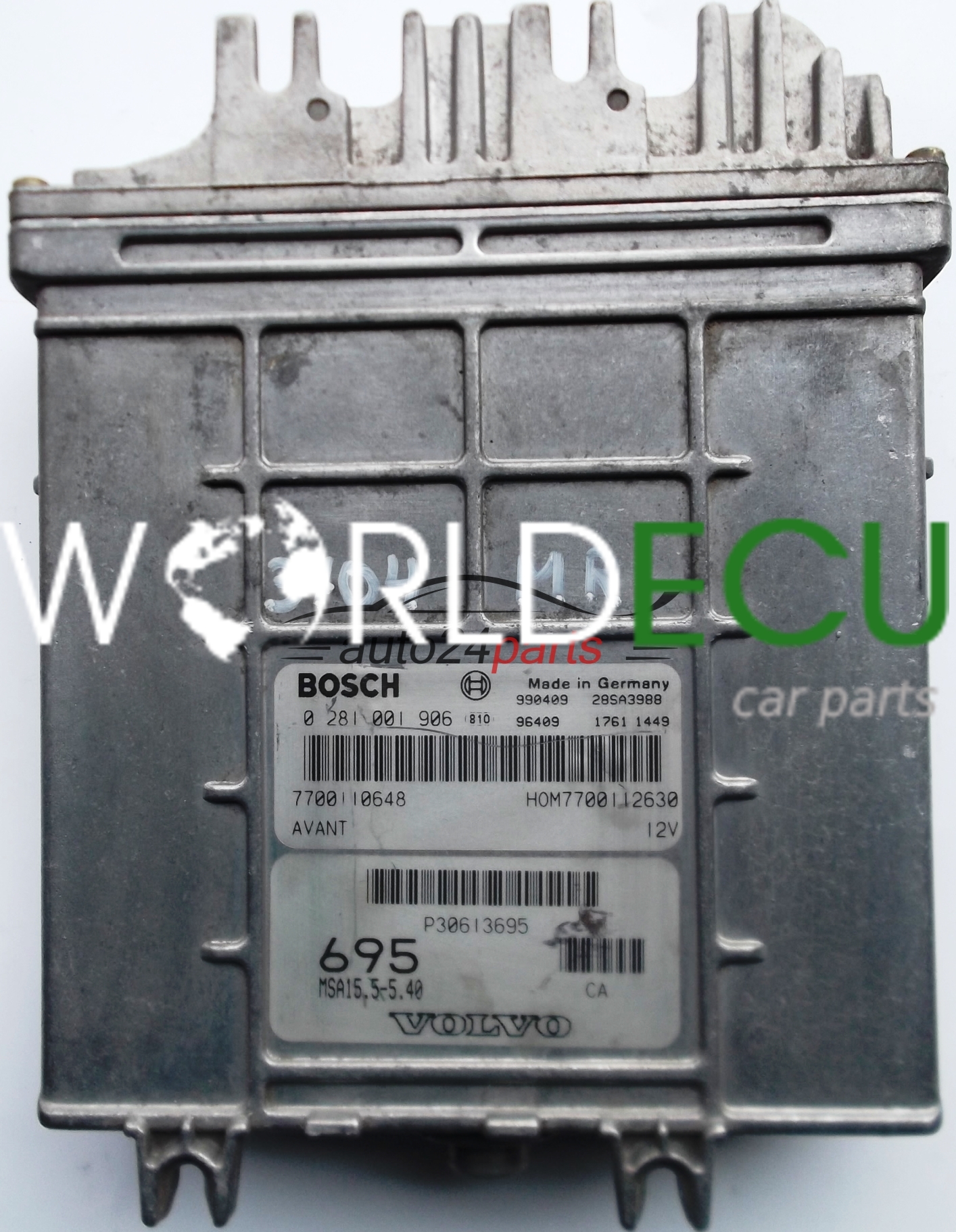 ECU ENGINE CONTROLLER VOLVO S40 V40 1.9 TDI BOSCH 0281001906, 0 281 001 ...