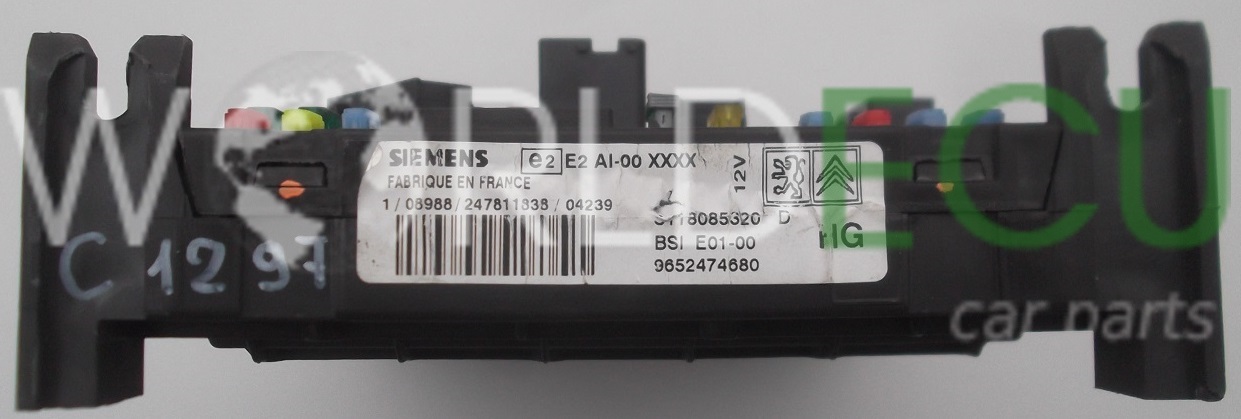 COMFORT CONTROL MODULE CITROEN PEUGEOT SIEMENS S118085320D, 9652474680 ...