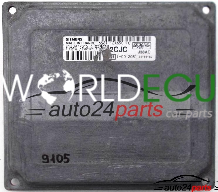 ECU ENGINE CONTROLLER FORD FIESTA SIEMENS S120977315 C, S120977315C ...