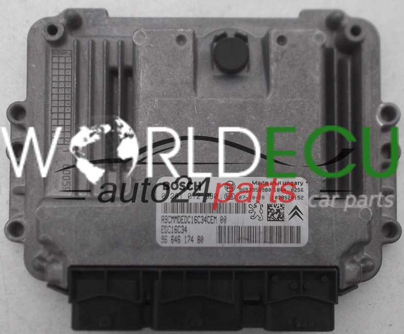 ECU ENGINE CONTROLLER CITROEN C4 1.6 HDI BOSCH 0 281 012 980 ...