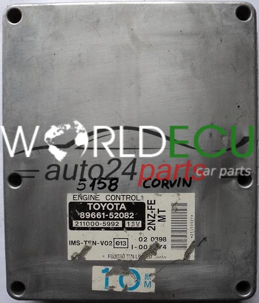 ECU ENGINE CONTROLLER TOYOTA YARIS 1.3 2NZ-FE, 89661-52082, 8966152082 ...