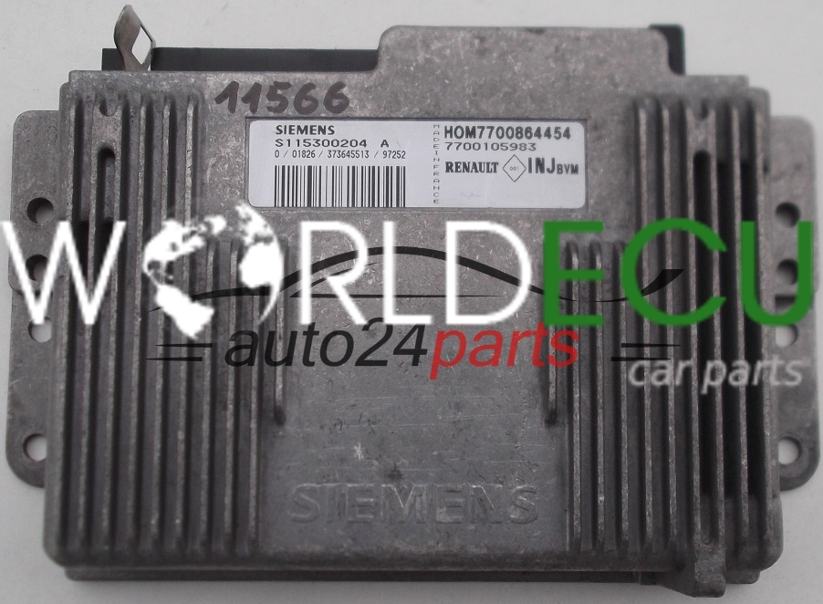 ECU ENGINE CONTROLLER RENAULT MEGANE 1.6 S115300204 A, HOM7700864454 ...