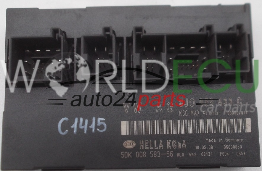 COMFORT CONTROL MODULE AUDI TT HELLA 5DK 008 583-56, 5DK00858356, 8J0 ...