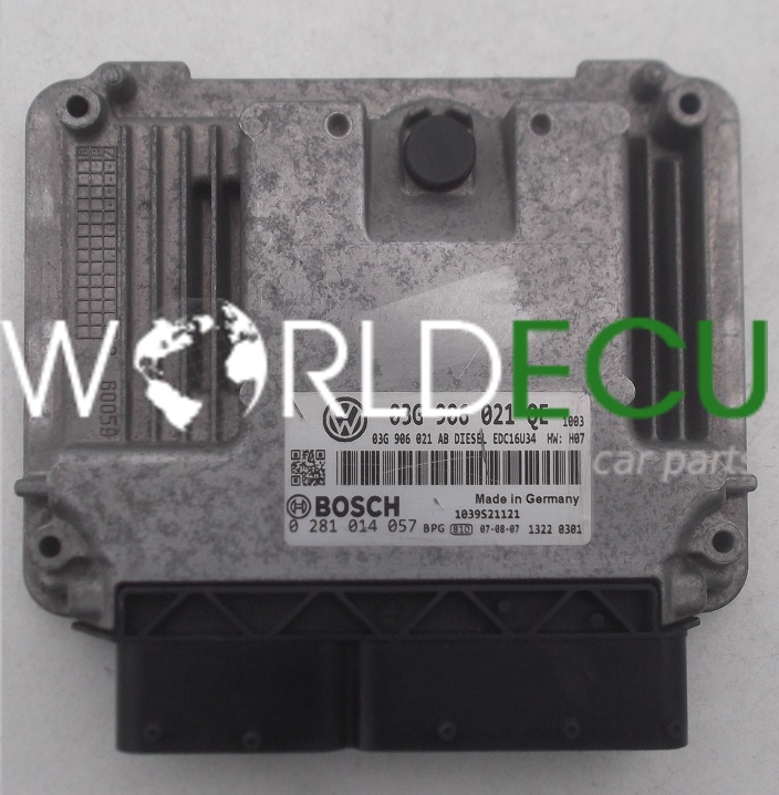 ECU ENGINE CONTROLLER VW VOLKSWAGEN SKODA 2.0 TDI BOSCH 0 281 014 057 ...