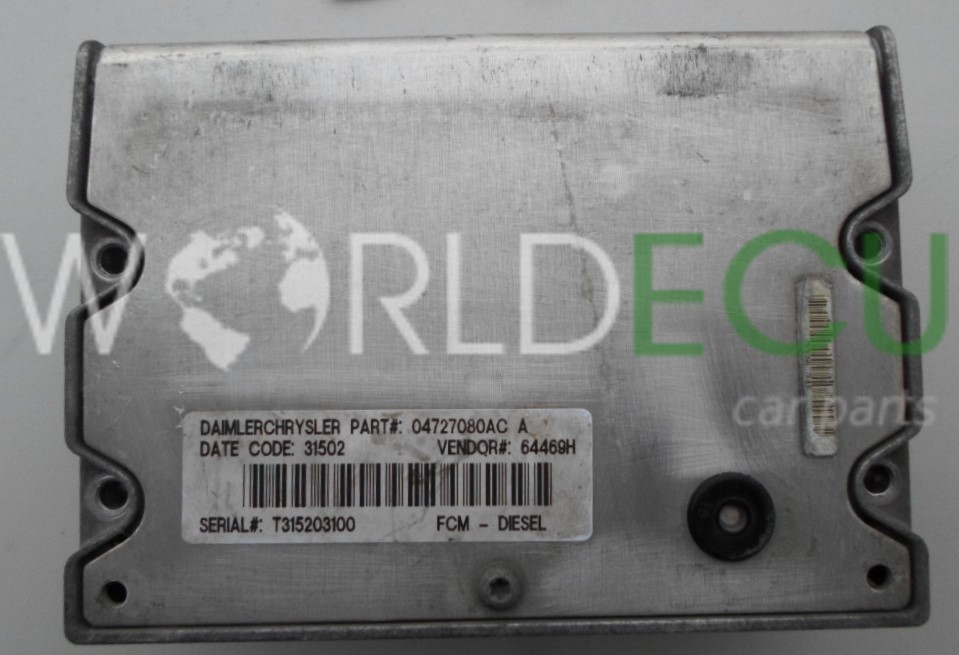ECU Engine control unit CHRYSLER 2.5 CRD 04727080AC, 64469H - ECU ...