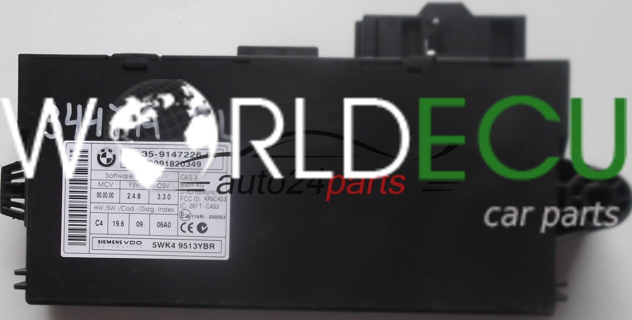 CAS CONTROL MODULE 3 BMW 6135914722601, 61.35-9147226-01, 61.35 ...