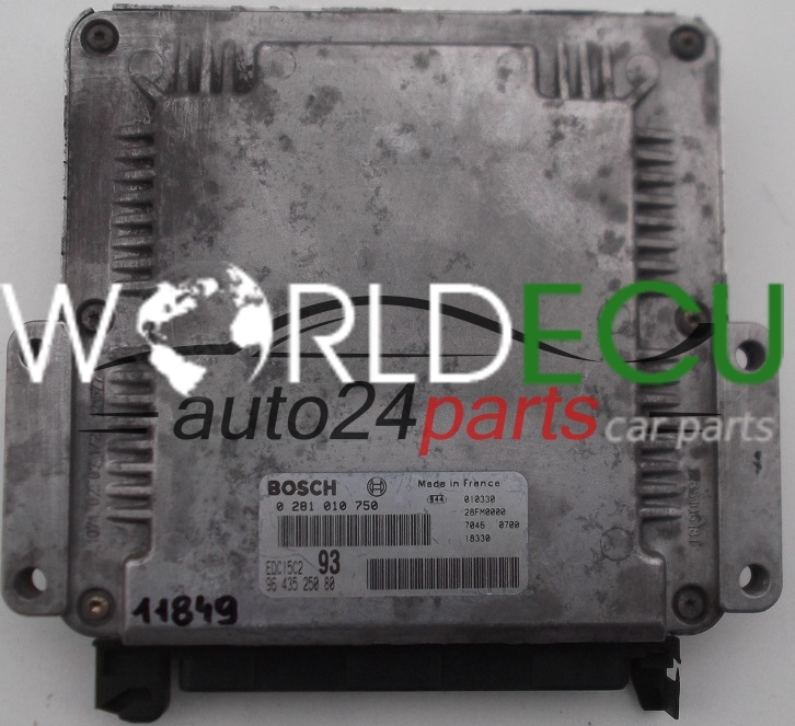 ECU ENGINE CONTROLLER CITROEN PEUGEOT 2.0 HDI BOSCH 0 281 010 750 ...