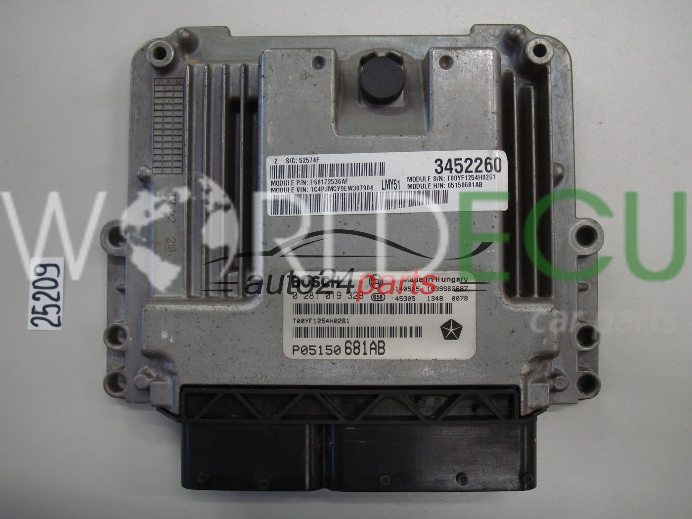 ECU Engine control unit JEEP CHEROKEE BOSCH 0 281 019 329, 0281019329 ...