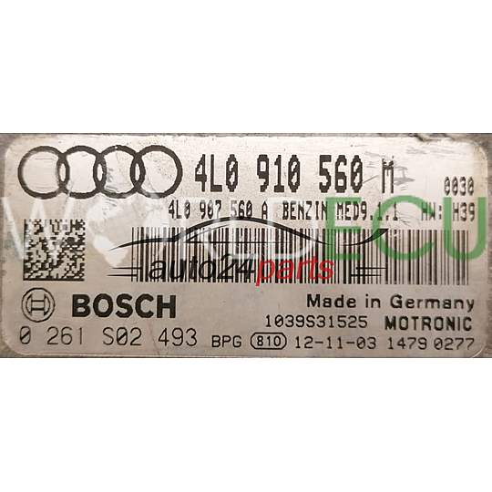 ECU Engine control unit AUDI BOSCH 0 261 S02 493, 0261S02493, 4L0 910 ...