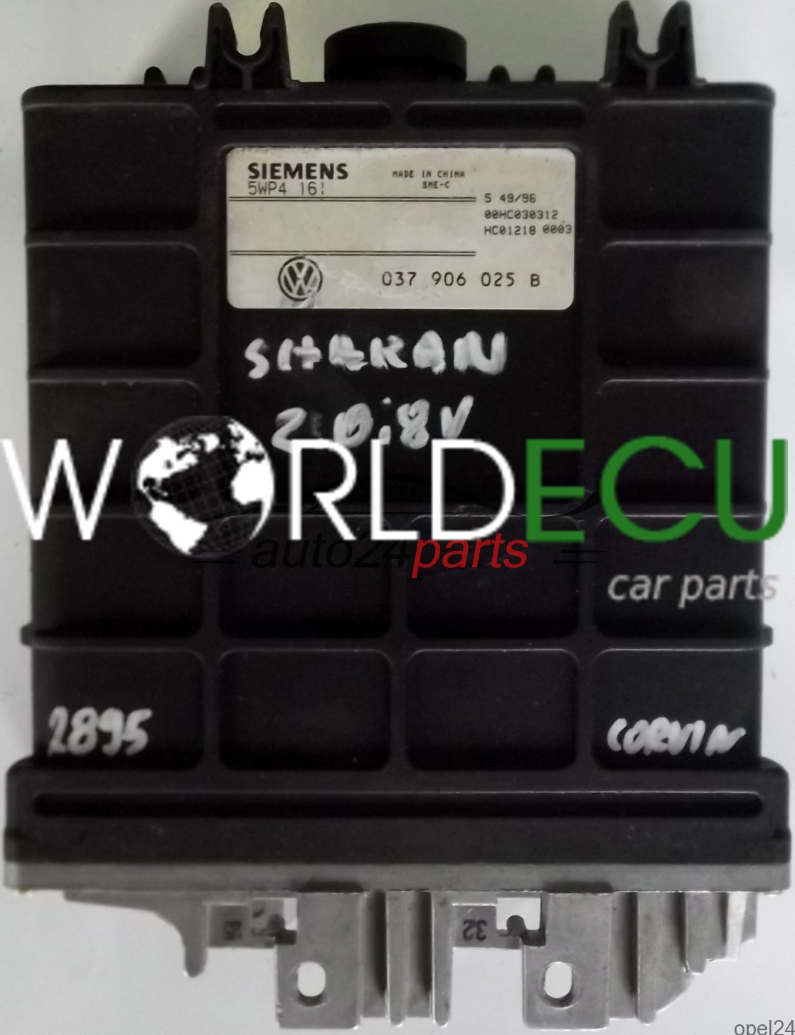ECU ENGINE CONTROLLER VW VOLKSWAGEN SHARAN 2.0 ADY 037906025B, 037 906 ...