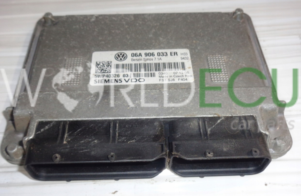 ECU Engine control unit VOLKSWAGEN CADDY 06A906033ER 06A 906 033 ER ...