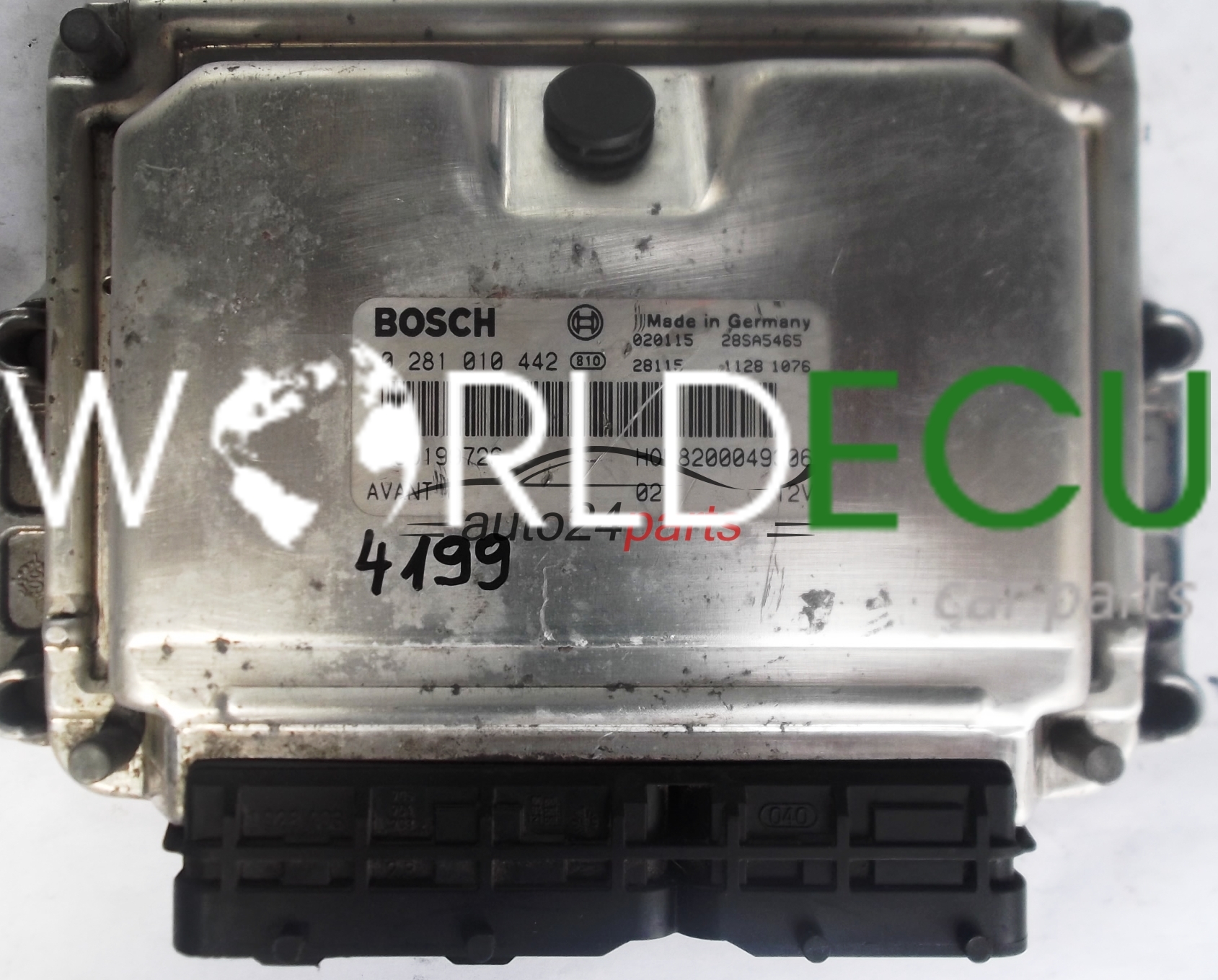 CALCULATEUR MOTEUR RENAULT MEGANE 1.9 DTI BOSCH 0281010442, 0 281 010 ...