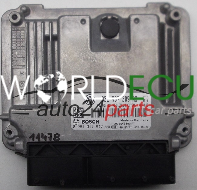 ECU ENGINE CONTROLLER AUDI VW VOLKSWAGEN 2.0 DTI BOSCH 0 281 017 947 ...
