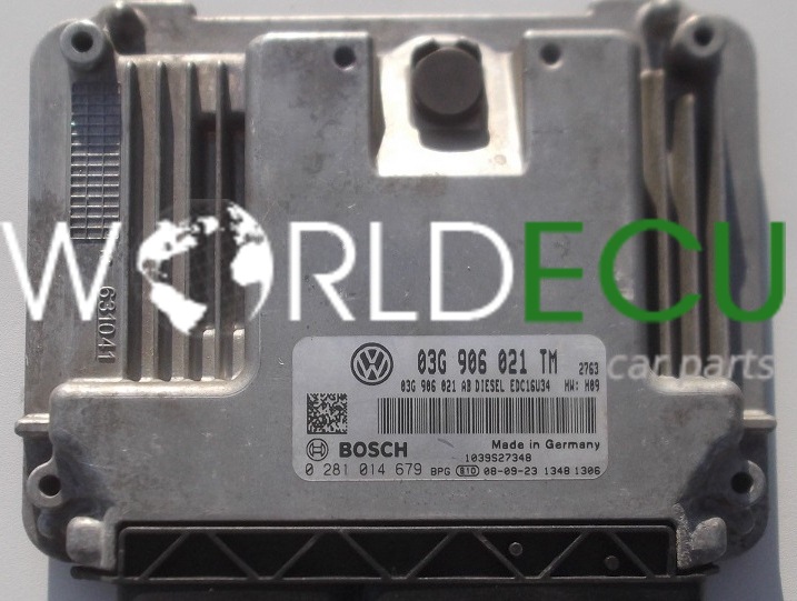 ECU ENGINE CONTROLLER VOLKSWAGEN GOLF JETTA 1.9 TDI BOSCH 0 281 014 679 ...