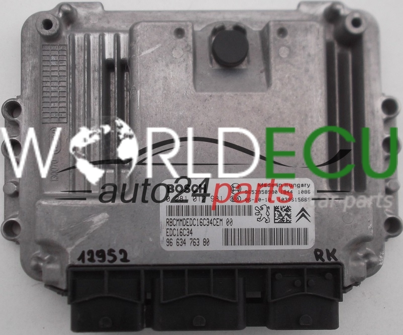ECU ENGINE CONTROLLER CITROEN C4 PICASSO 1.6 HDI BOSCH 0 281 012 981 ...