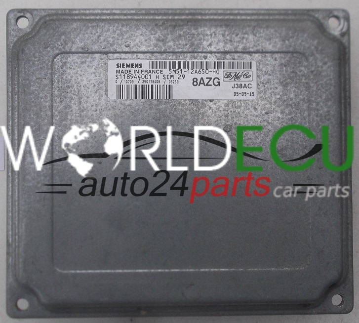 ECU ENGINE CONTROLLER FORD FOCUS 1.6 16V SIEMENS S118944001 H ...