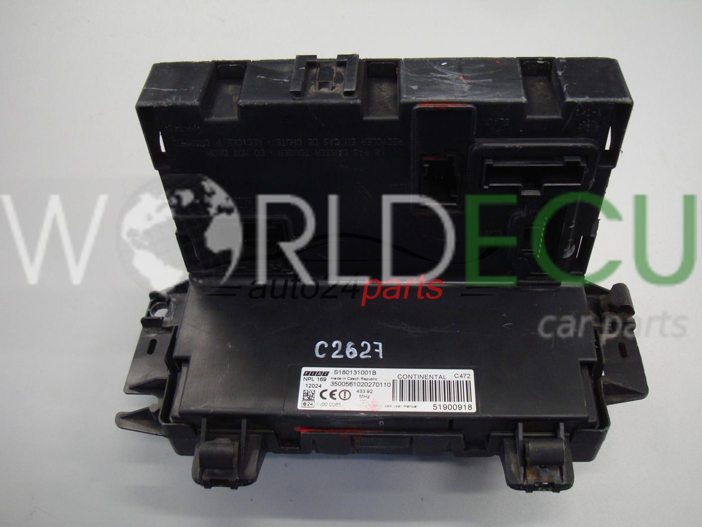 COMFORT CONTROL MODULE BSI BSM FIAT PANDA S180131001B, 51900918 ...